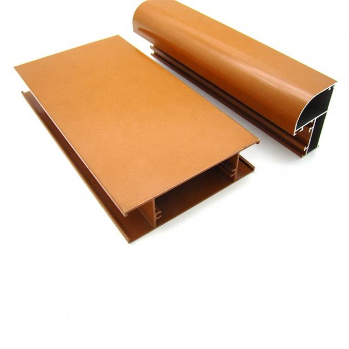 Non - Toxic Fire Powder Coated Aluminium Extrusions 6063 T5 Deep Beige