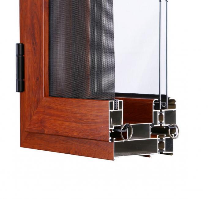 Aluminum Sliding Window Extrusion Profiles Customized Double Glazed