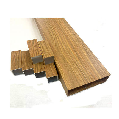 T8 Wood Grain Aluminum Extrusion For Cladding Wood Paint Aluminum Profiles