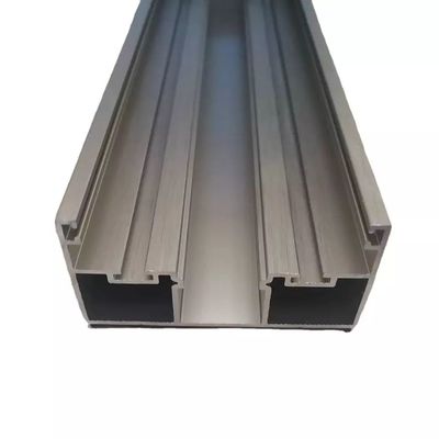 6063 T5 Champagne Golden Brush Anodized Aluminum Profiles For Sliding ...