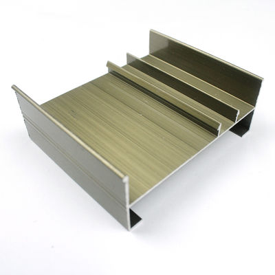 T Shape Sliding Window Aluminum Champagne Anodized Profile