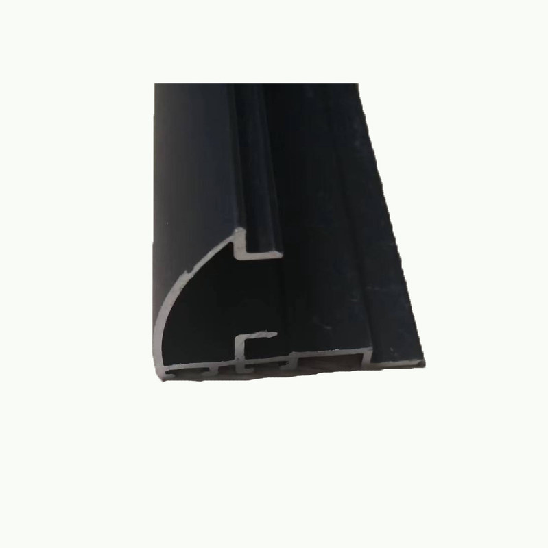 Black Powder Coated Aluminium Extrusions For Window Corner 6063 T5