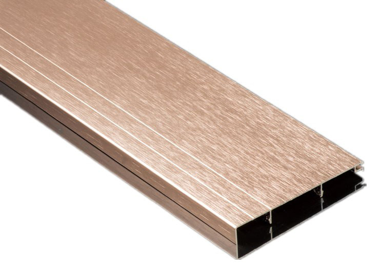 Shining Brushed Aluminium Profile , Aluminium Roller Track For Building ...