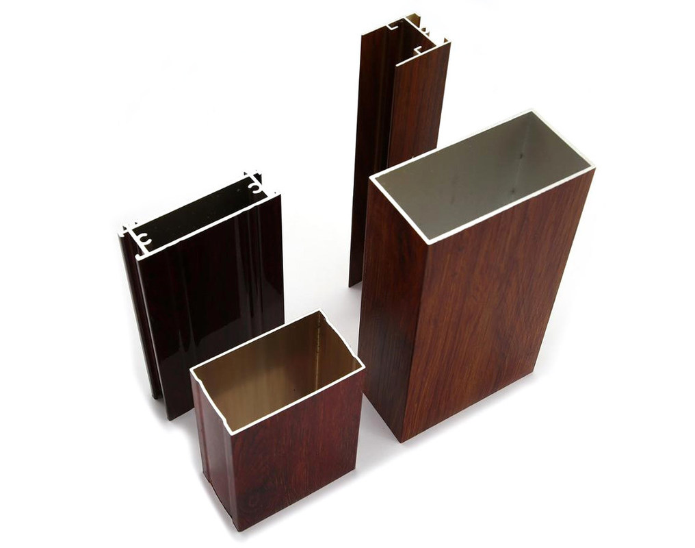 Aluminium Profile Wood Color Sliding Door Aluminium Storefront Profile