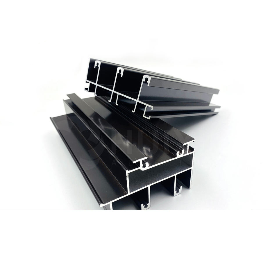 Anodized Black Aluminum Extrusion Profiles for Window And Door Irsael ...