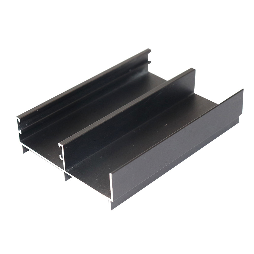 Black Anodized Aluminium Window Frame Profiles For Construction
