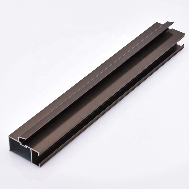 Interior Anodized Champagne Aluminum Profile For Glass Frame