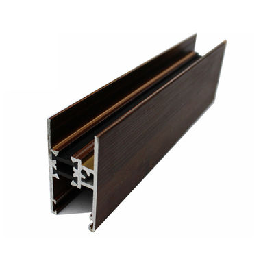 High Strength Wardrobe Aluminium Profile Accessories Wood Finished ISO ...