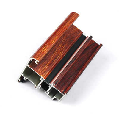 Thermal Break Bridge Wood Grain Aluminium Door And Window Frames