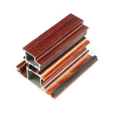 Thermal Break Bridge Wood Grain Aluminium Door And Window Frames