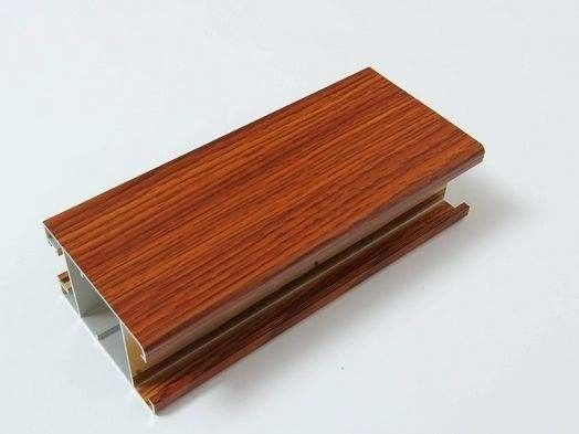 RAL Colors 6063-T5 Wood Finish Aluminium Profiles , Aluminum window ...